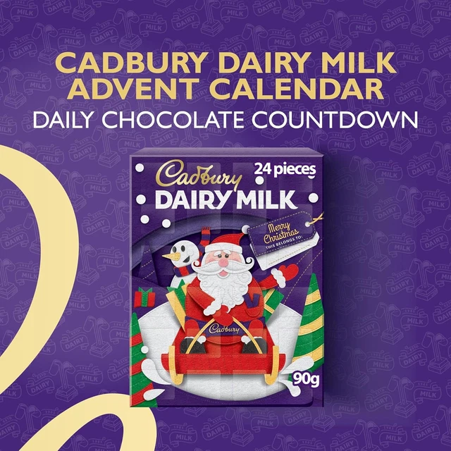 CADBURY DAIRY MILK Chocolate Advent Calendar 90g x6 Christmas Countdown ...