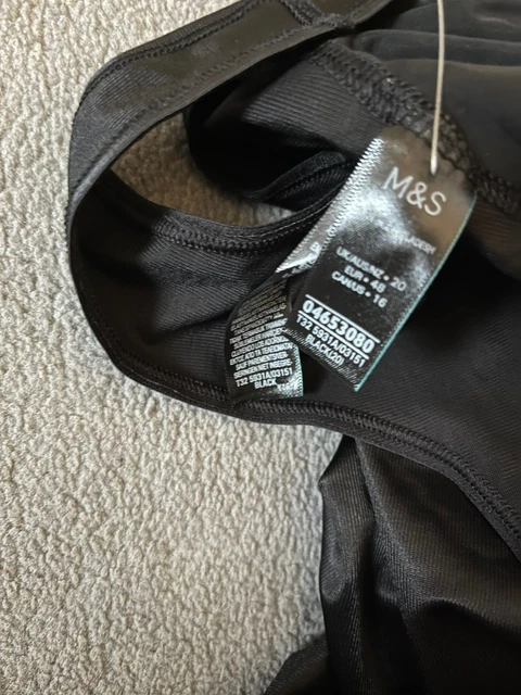 NEW MARKS AND Spencer black firm control secret slimming slip size 20 £ ...