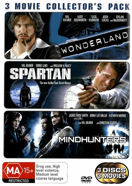 WONDERLAND / SPARTAN / Mindhunters (3 disc DVD) - Val Kilmer $19.95 ...