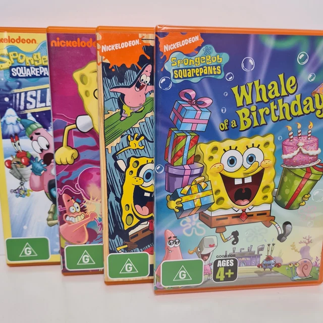 SPONGEBOB SQUAREPANTS 4 DVD Lot Nickelodeon Whale Of A Birthday Big ...