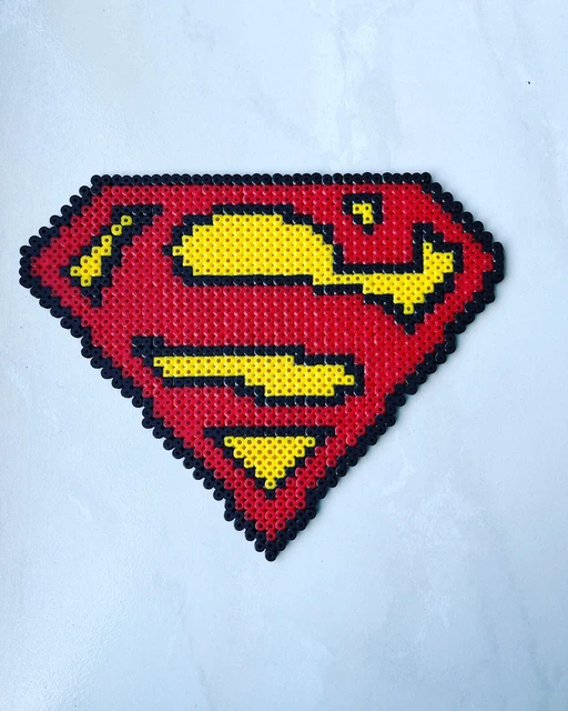 PIXEL ART / Perles A Repasser Logo De Superman EUR 8,00 - PicClick FR