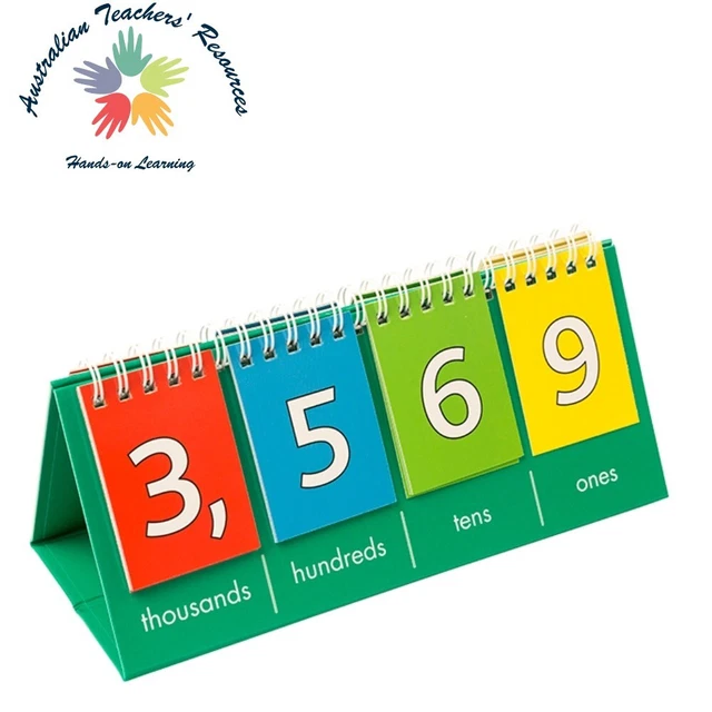PLACE VALUE FLIP Stand 4 Digit Numbers Primary Math's Resource Counting ...