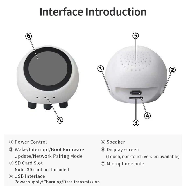 FOR DEEPSEEK XIAOZHI AI Voice Chat Robot For ESP32S3 with Round LCD and ...