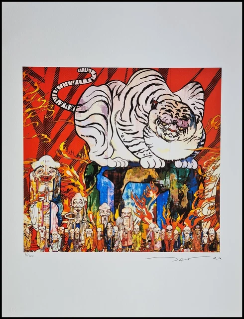 TAKASHI MURAKAMI *WHITE Tiger*65 x 50cm*Lithografie*Kunstdruck ...