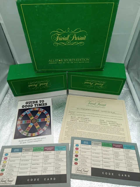 TRIVIAL PURSUIT ALL Star Sports Edition Card Subsidiary Set Use with ...
