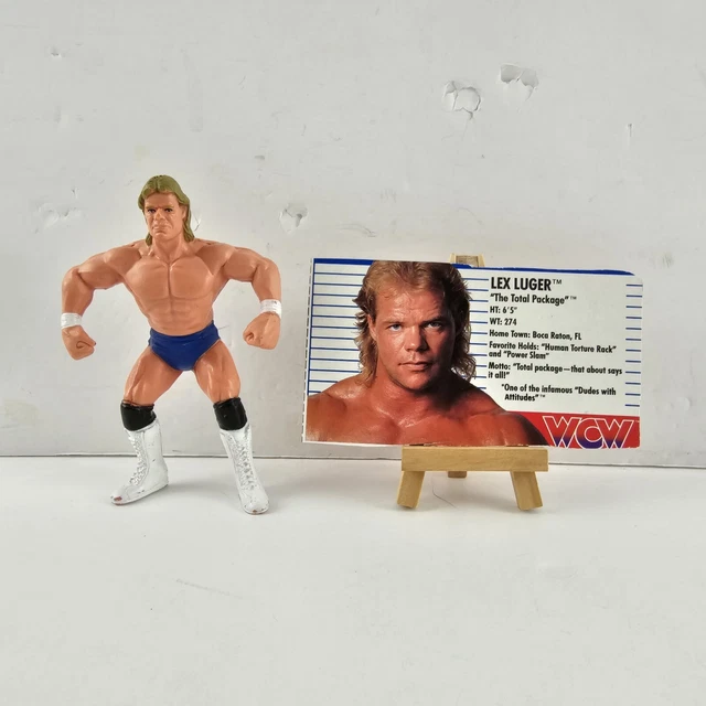 LEX LUGER SERIES 1 1990 WCW Galoob wrestling Figure with bio card £8.99 ...