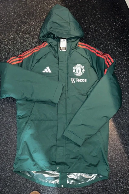 ADIDAS MANCHESTER UNITED Player Issue Bench Jacket - M - 23/24 £59.95 ...