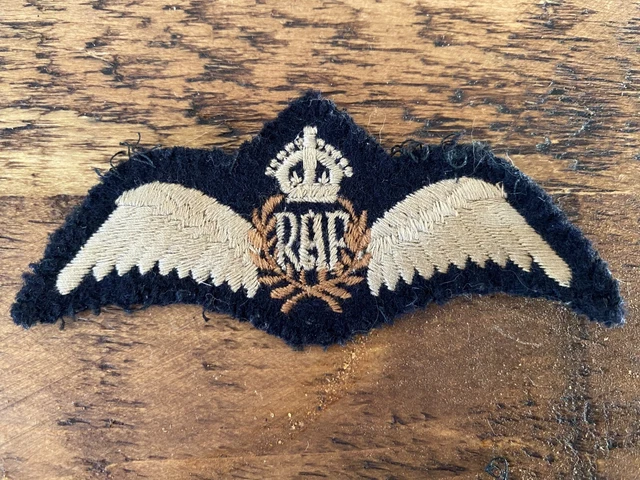 GENUINE WW2 RAF Royal Air Force Pilots Cloth Wing Badge £1.81 - PicClick UK