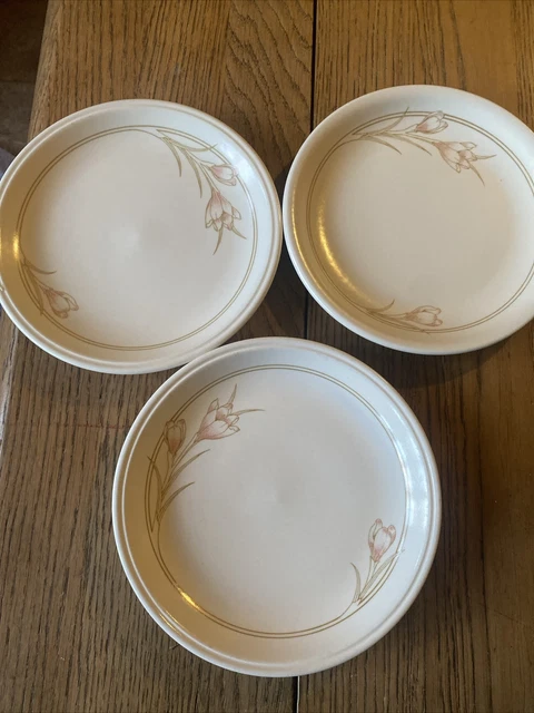 VINTAGE BILTONS COLOROLL Spring Side Plates Crocus Flowers x 3 -more ...