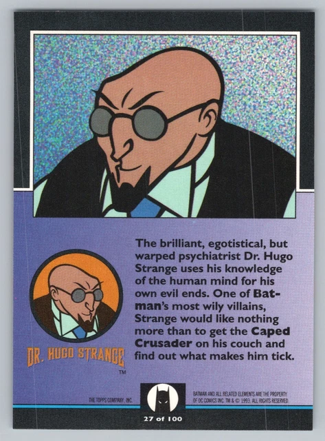 1993 BATMAN THE Animated Series #27 Dr. Hugo Strange [first card ...