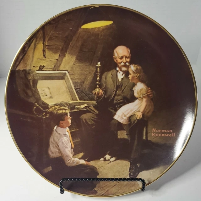 NORMAN ROCKWELL COLLECTOR'S Plate "Grandpa's Treasure Chest" £9.71 ...