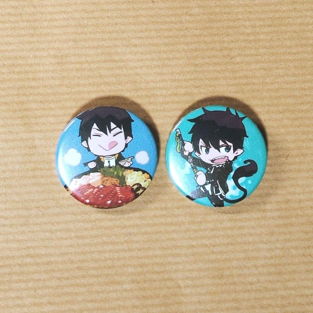 ENSEMBLE D'INSIGNES BLUE Exorcist Rin Okumura Collection Mini 2 pièces ...
