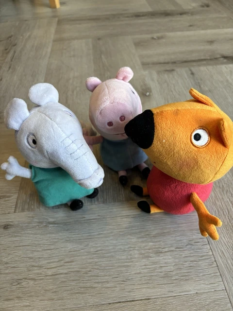 PEPPA PIG CHARACTERS Plush Toys George Emily Elephant Freddie Fox £10. ...