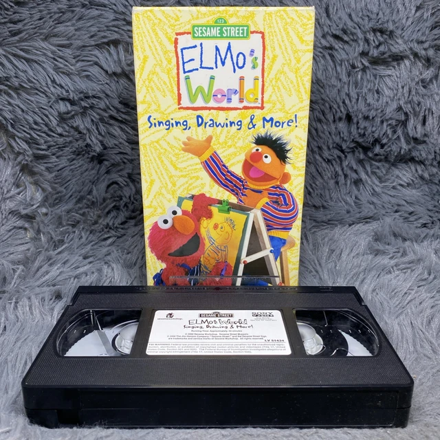 SESAME STREET ELMOS World - Singing, Drawing More VHS Tape 2000 Cartoon ...