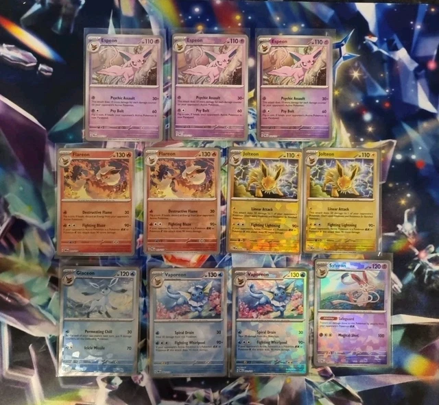 POKÉMON PRISMATIC EVOLUTIONS HUGE Eevee Evolutions Pokeball Reverse ...