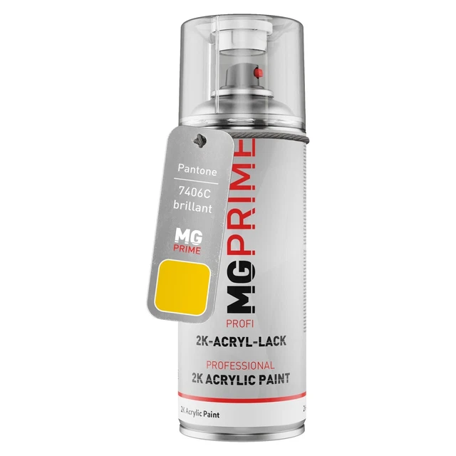 PANTONE 7406C YELLOW brillant acrylique bombe aérosol 2C 400ml séchage ...