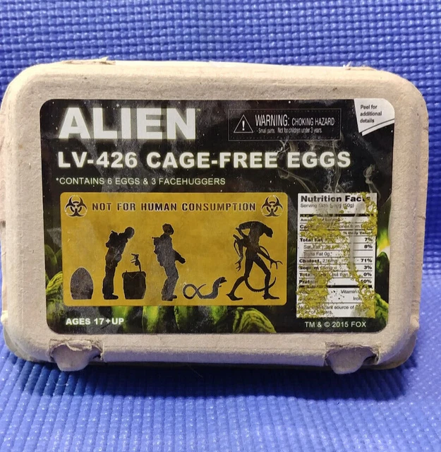 NECA ALIEN XENOMORPH Eggs Set in Collectible Carton 6 Eggs with Face ...