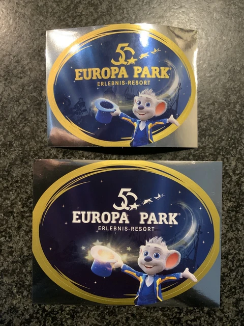 2 EUROPA PARK Rust Aufkleber 50 Jahre / Sticker 50 Years / autocollant ...