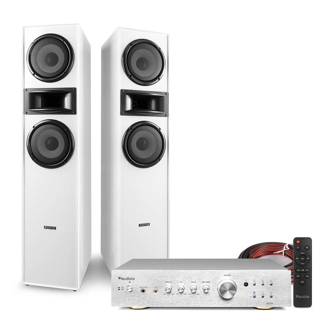 FLOOR STANDING HIFI Tower Speaker System and Bluetooth Amplifier ...