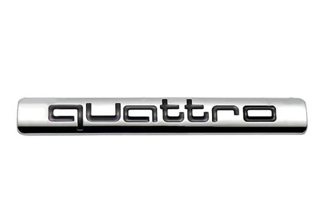 AUDI CHROME SILVER Quattro Emblem badge Sticker for Audi A3 A4 A5 A6 S3 ...
