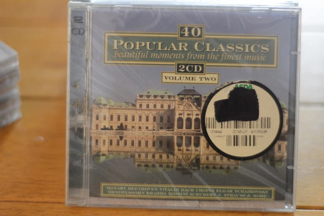 40 POPULAR CLASSICS 2CD Volume Two Classical Music Mozart Beethoven ...