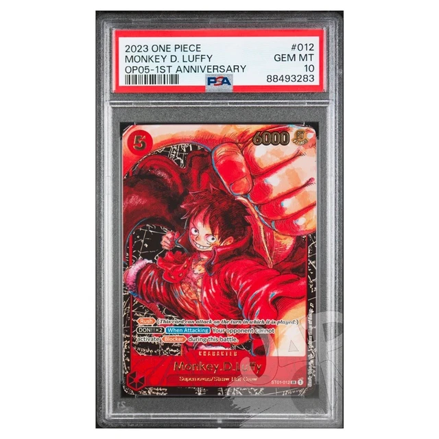 ONE PIECE CARD Monkey D.Luffy ST01-012 OP05 1st Anniversary ENG - PSA 10 GEM MT EUR 99,90 ...