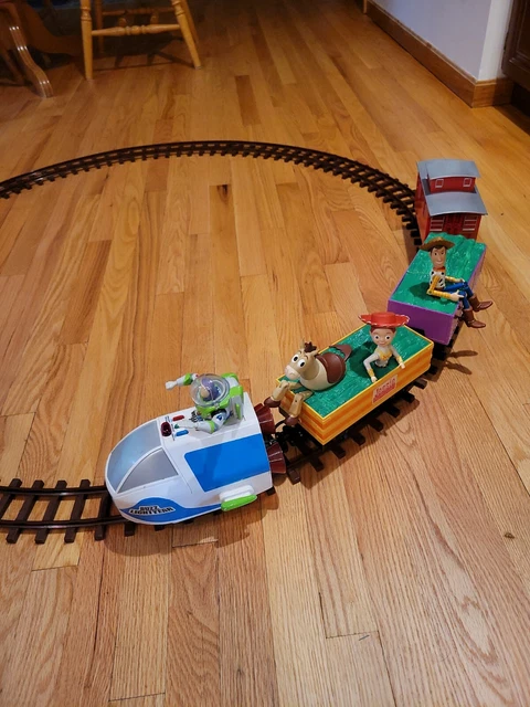 VINTAGE TOY STORY 2 Interactive Talking Train Set Disney Pixar Thinkway ...