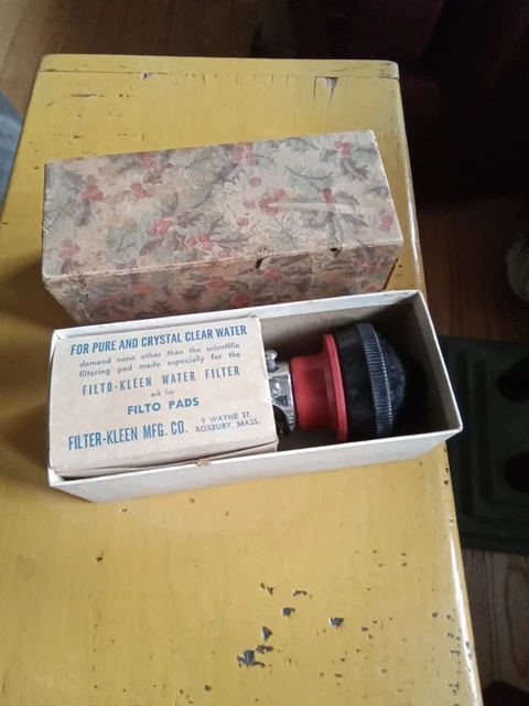RARE VINTAGE FILTO-KLEEN Water Filter NOS New 1950s 60s Sink Plumbing ...