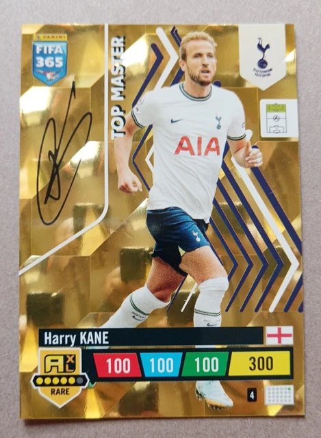 HARRY KANE TOP Master Card signed FIFA 365 Panini Adrenalyn XL 2022 ...