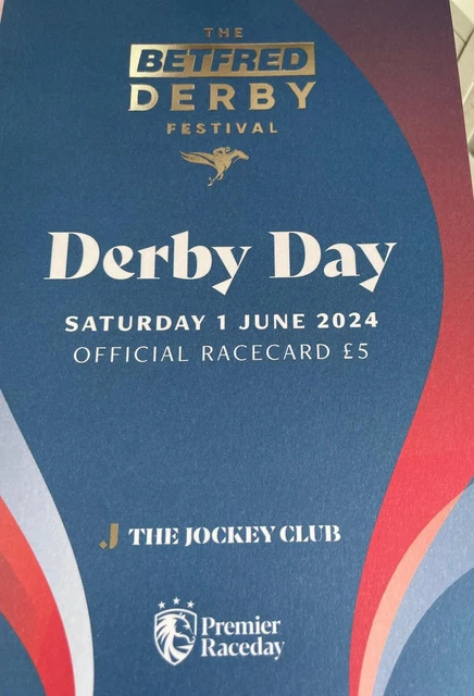 EPSOM DERBY SATURDAY 1st JUNE 2024 CITY OF TROY RACE CARD - MINT £4.95 ...