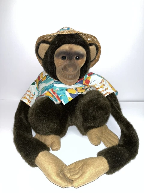 VINTAGE 1994 HOSUNG Monkey Hand Puppet Chimp Stuffed Plush Animal Toy ...