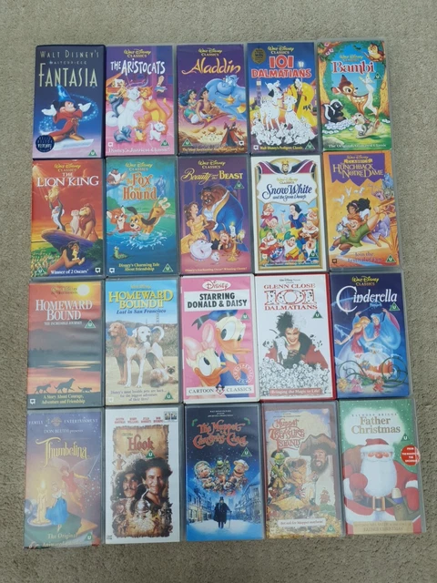 BUNDLE 20 WALT Disney & Kids VHS Video Tapes Original In Cases Bambi ...