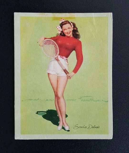 Ww2 Pinup Girl Vintage Card ~ Military £7 54 Picclick Uk