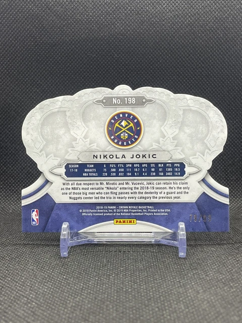 2018-19 CROWN ROYALE Crystal Die-Cut #198 Nikola Jokic/99 MVP EUR 38,31 ...
