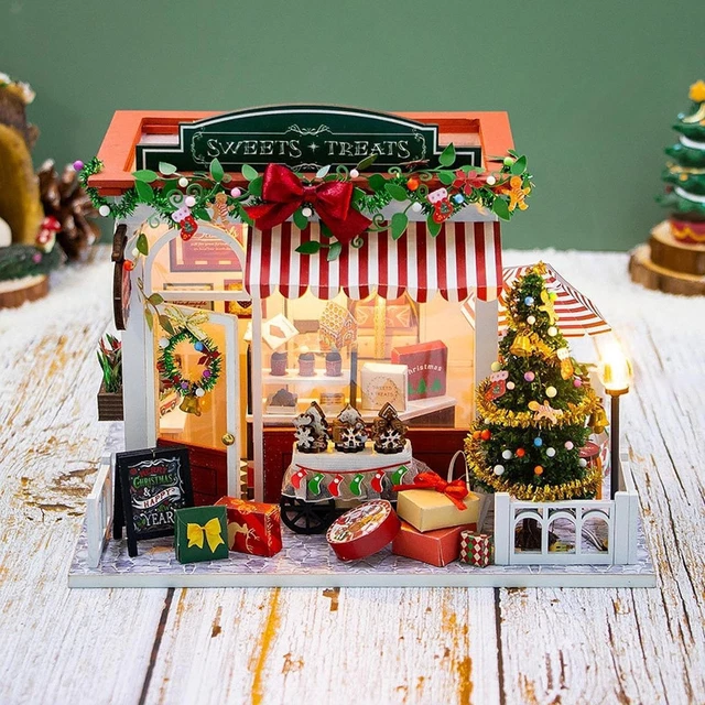 DIY MINIATURE DOLLHOUSE Mini House Building Kits Desktop Decor with ...