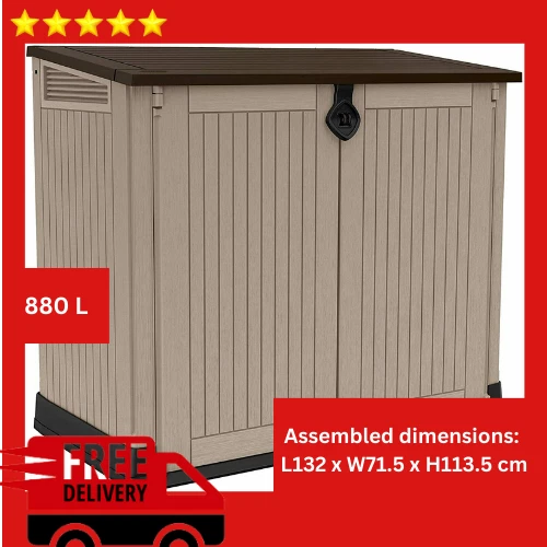 KETER STORE IT Out Midi Lockable Outdoor Garden Storage Box 880L Max ...