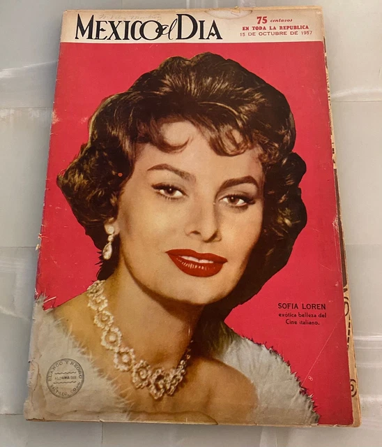 SOPHIA LOREN COVER 1957 MEXICAN MAGAZINE Jayne Mansfield Elaine Stewart ...