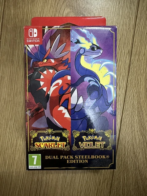 NINTENDO SWITCH POKEMON Scarlet and Violet Dual Pack Steelbook Edition ...