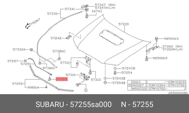 ORIGINAL OE KLEMMHAUBE Halterung 57255SA000 für Subaru 57255-SA000 EUR ...