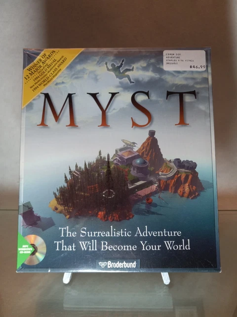 NOS VTG 1994 Myst Big Box Broderbund Windows PC CD-ROM Game New Factory ...