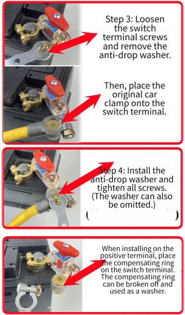 OEM NO BATTERY Disconnect Dual Rotation Cold Start Support 300A Current ...