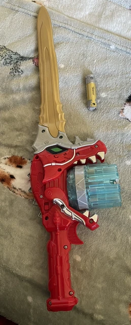 POWER RANGERS DINO Charge Red T-Rex Dino Super Drive Saber Sword With 1 ...