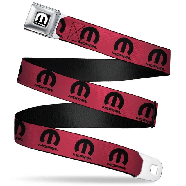`MOPAR LOGO FULL Color Black/White - 1.0`` Seatbelt Belt - M (US IMPORT ...
