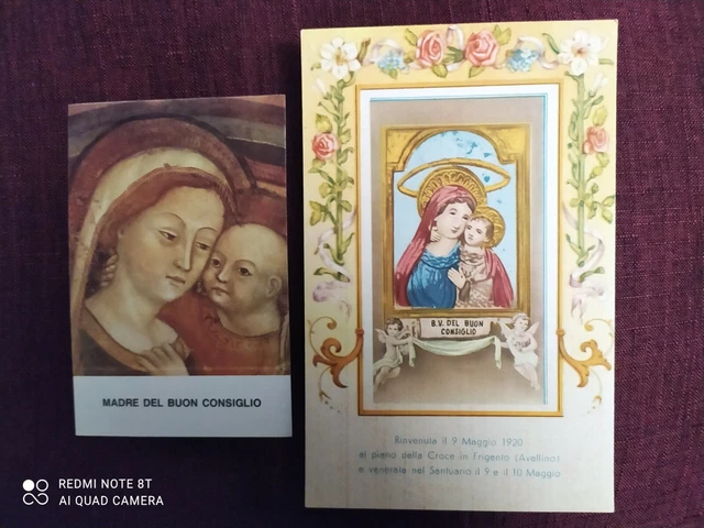 2 SANTINI HOLY Cards Madre Del Buon Consiglio EUR 9,90 - PicClick FR