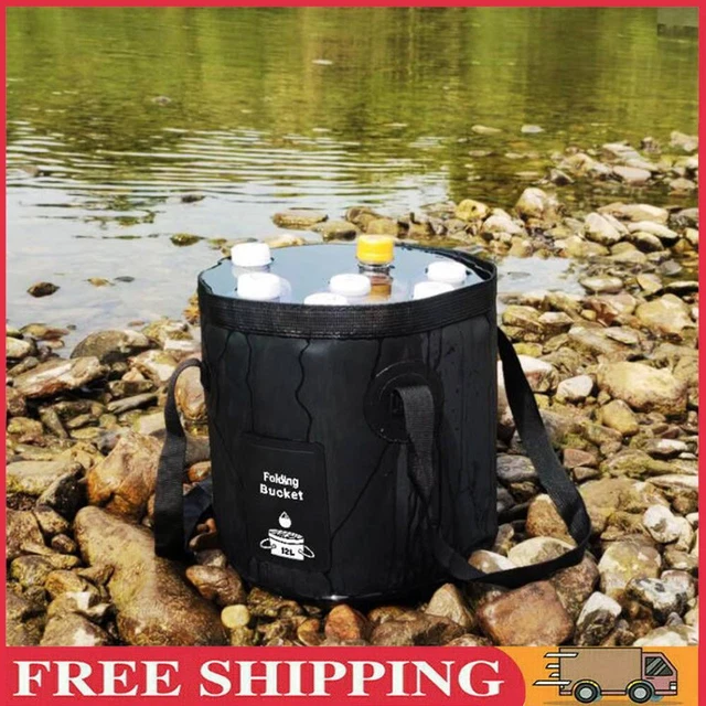 CAMP FOLDING BUCKET Large Capacity Water Storage Basin for Hiking ...