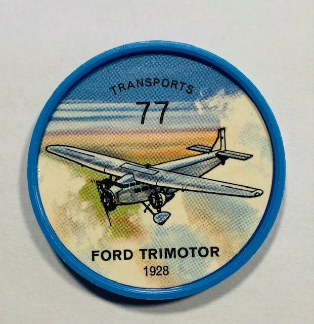VINTAGE JELLO HOSTESS Airplane Wheel Coin #77 FORD TRIMOTOR 1928 #1 $5. ...