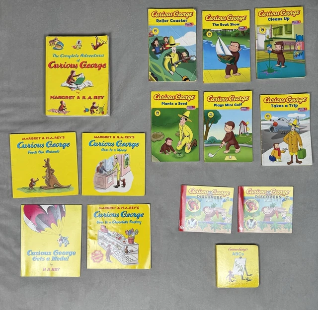 LOT OF 14 Curious George Books Children Kids PB/HC H.A. Rey Complete ...