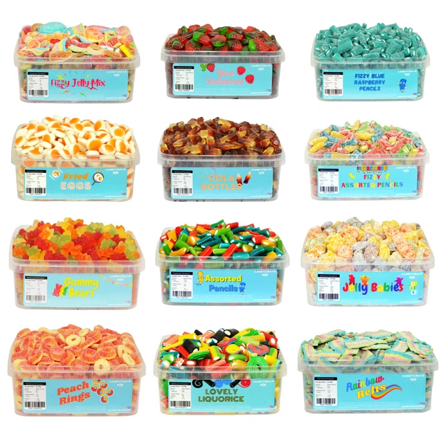 CANDYCRAVE GUMMY JELLY Pick N Mix Party Sweets Tubs 600g £7.99 ...