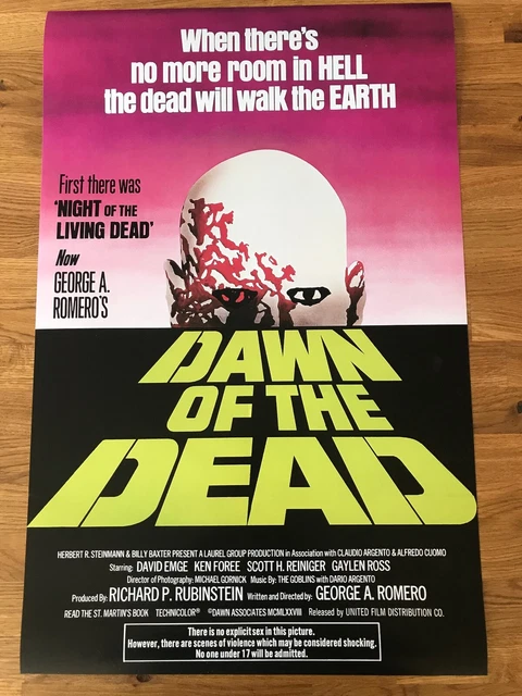 MOVIE POSTER DAWN of the Dead 430mm x 650mm EUR 4,66 - PicClick IT