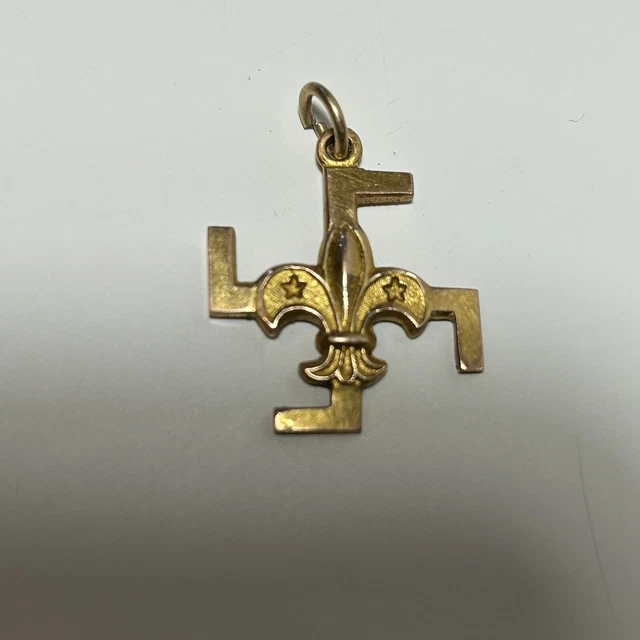 FYLFOT VINTAGE 9 Ct Gold Scout Thanks Badge £99.99 - PicClick UK